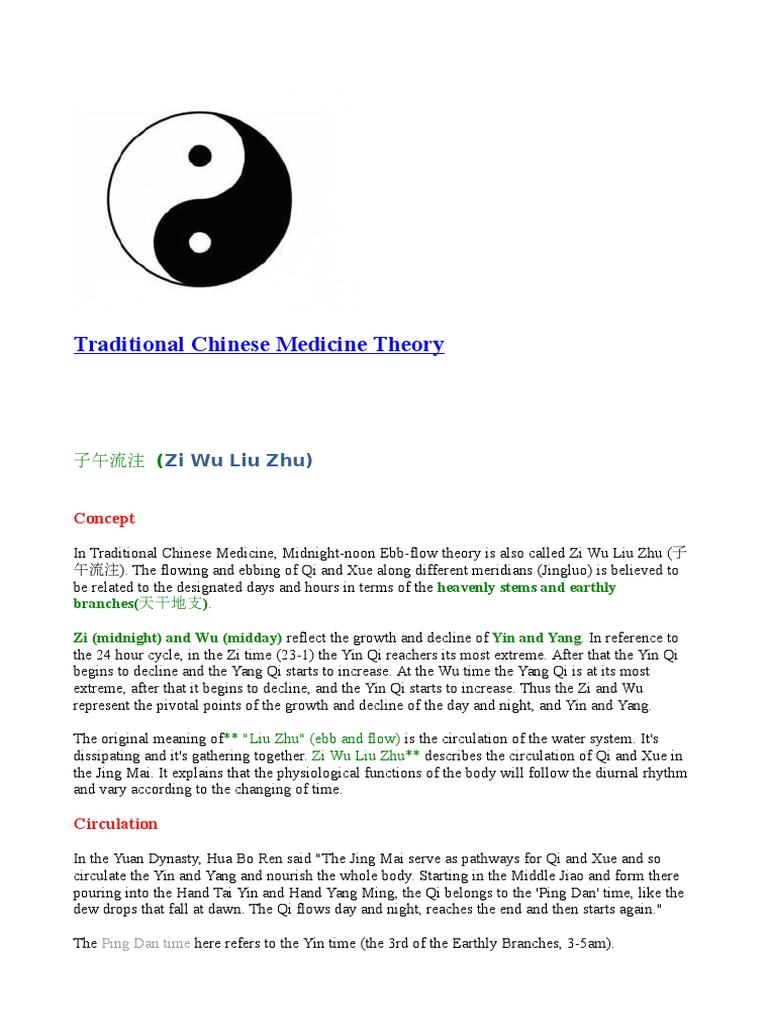 Traditional Chinese Medicine Theory | PDF | Meridian (Chinese Medicine ...
