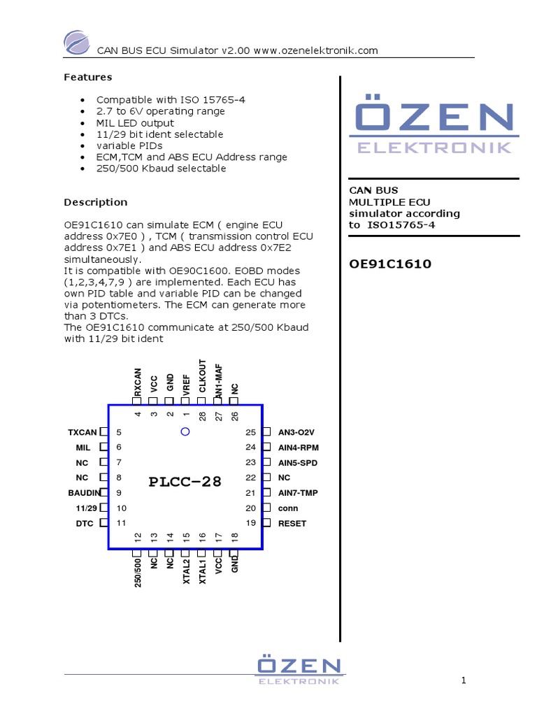Can Bus Ecu Simulator | PDF | Computer Hardware | Digital Electronics