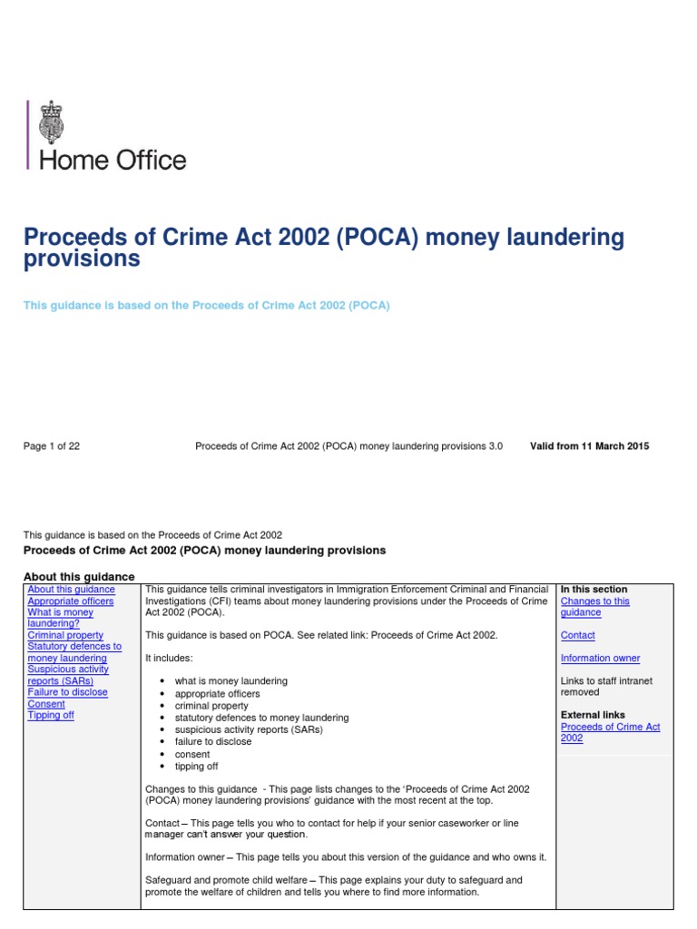 Poca Money Laundering - Well Explained | PDF | Money Laundering | Crime ...