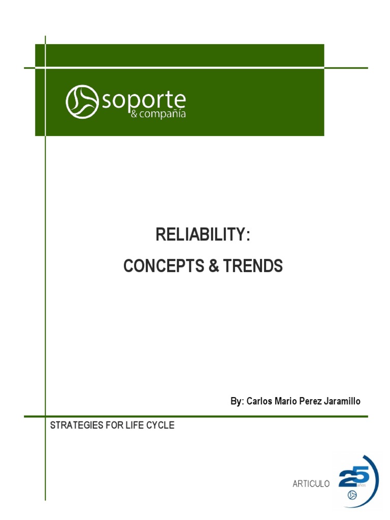 Reliability Concepts and Trends | PDF | Reliability Engineering ...