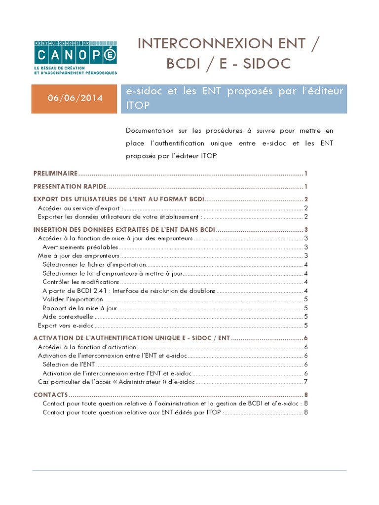 Documentation E-Sidoc ITOP | PDF | Serveur (Informatique) | Fichier informatique