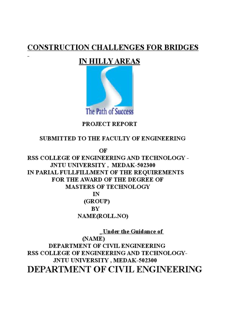 Analysis of Construction Challenges for Bridges in Hilly Terrain: A ...