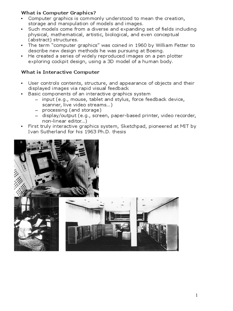 What Is Computer Graphics? | PDF | Computer Graphics | 2 D Computer ...