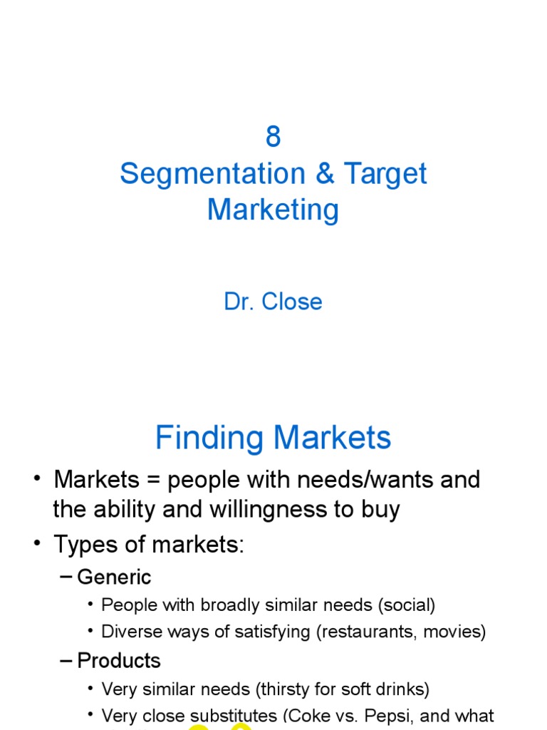 Market Segmentation & Targeting Guide | PDF | Market Segmentation | Brand