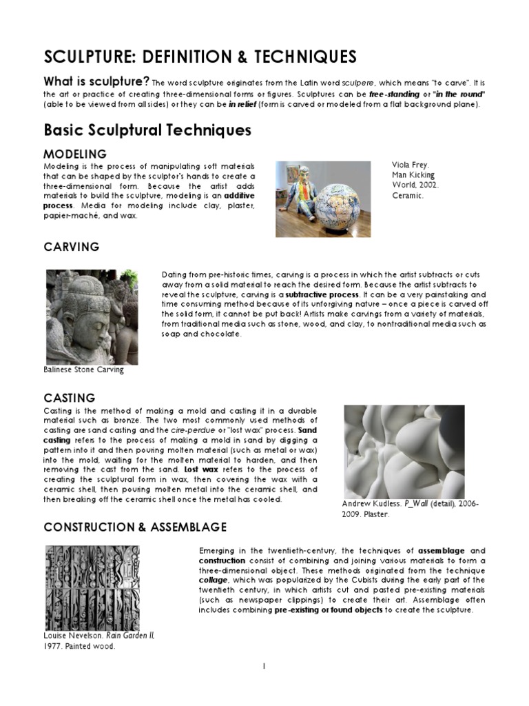 Elements of Sculpture | Download Free PDF | Casting | Color