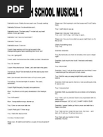 High School Musical Script | PDF | Entertainment | Performing Arts