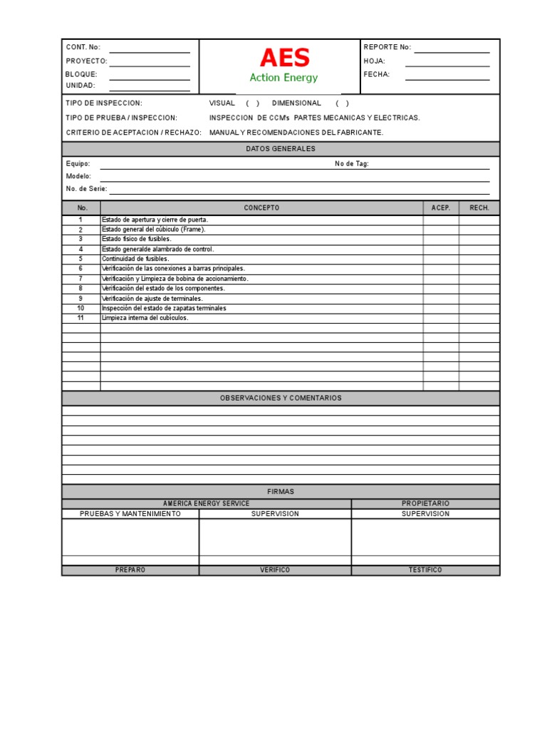 Inspeccion Visual A CCM | PDF