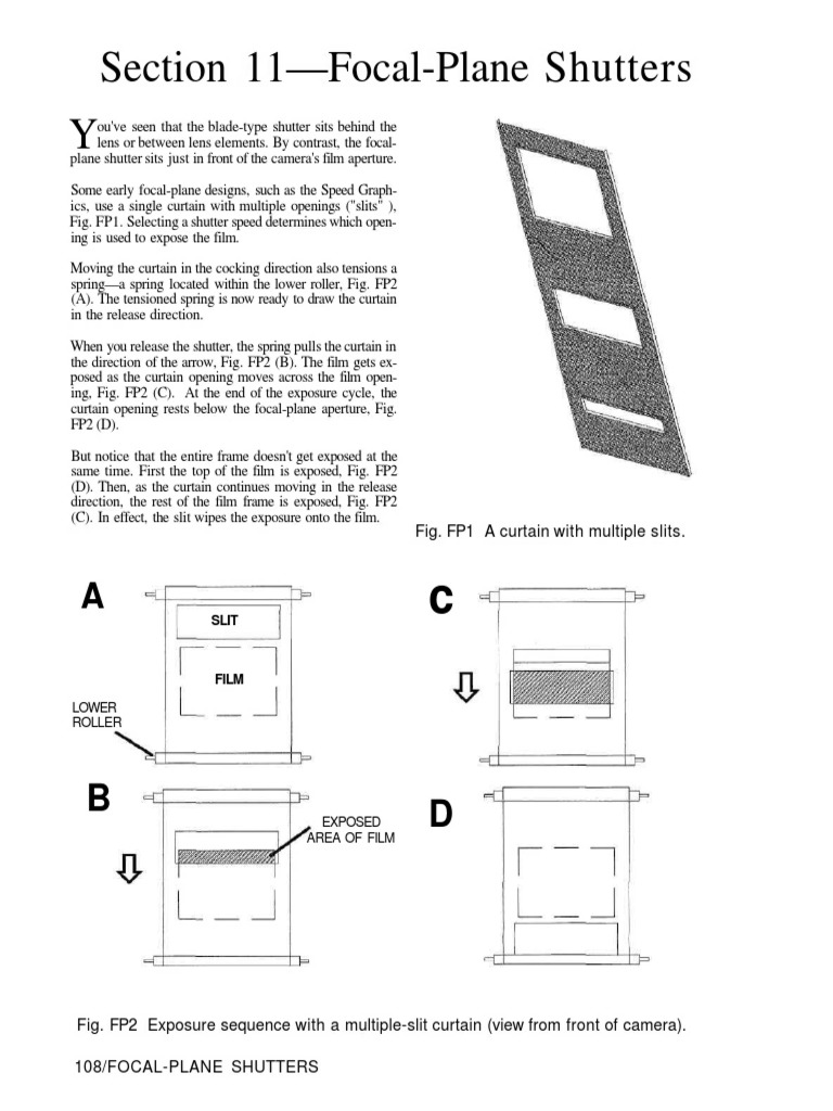 Focal Plane Shutters | PDF | Shutter (Photography) | Shutter Speed