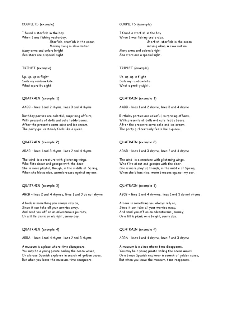 Contoh Poem | PDF | Stanzaic Form | Poetry