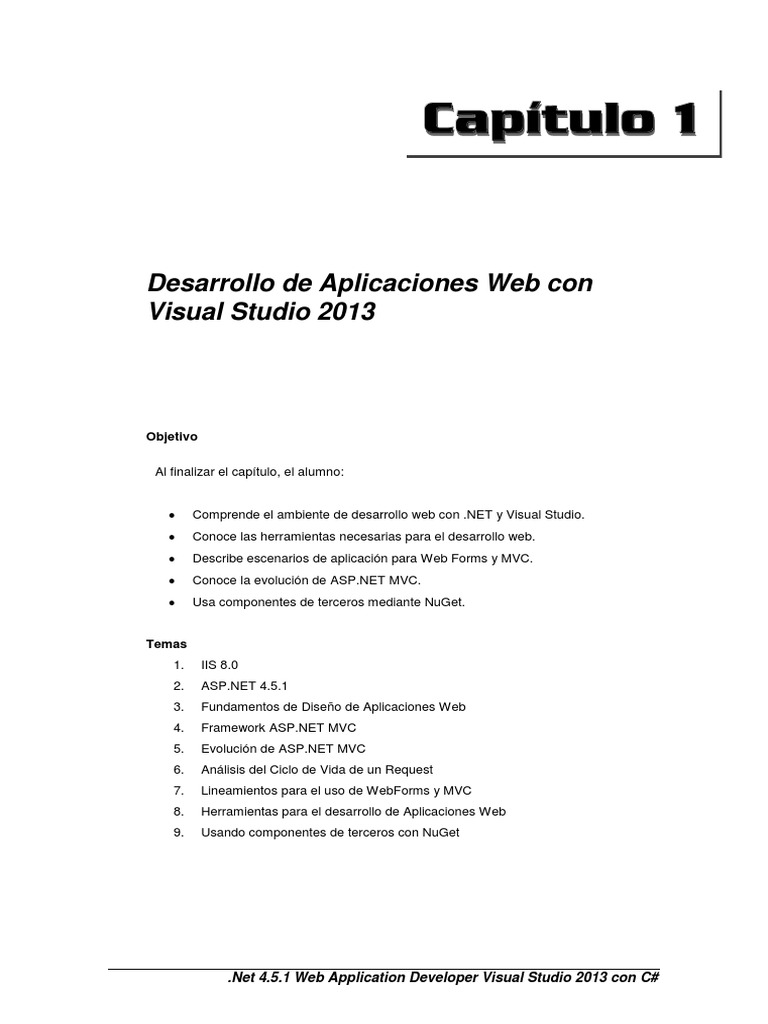 Desarrollo de Aplicaciones Web Visual Studio 2013 C# | PDF | Servidor ...