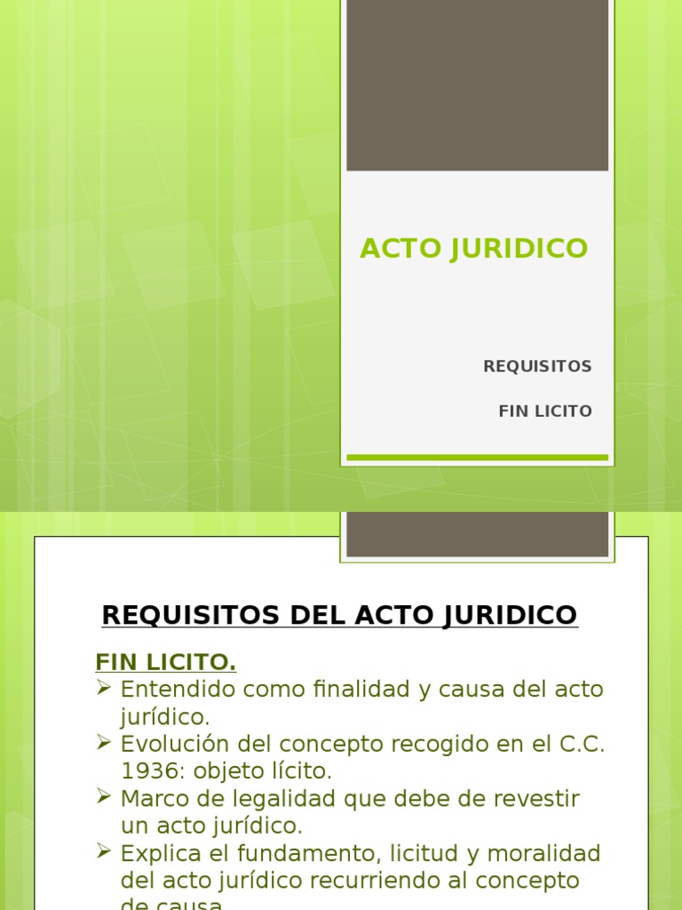 Fin Lícito y Causa en Actos Jurídicos | PDF | Causalidad | Metafísica