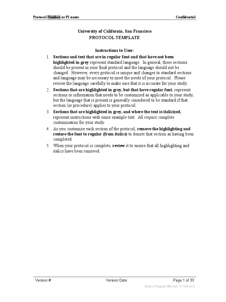 Clinical Trial Protocol Template | PDF | Placebo Controlled Study ...