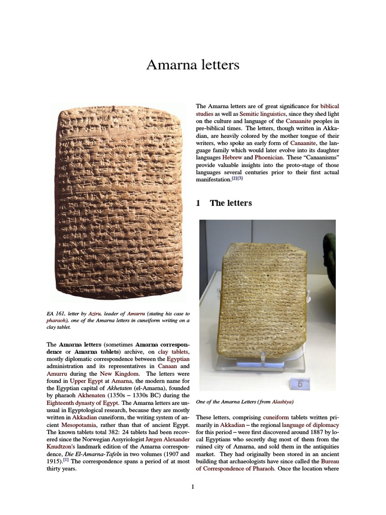 Amarna Letters | PDF | Ancient Asia | Ancient History