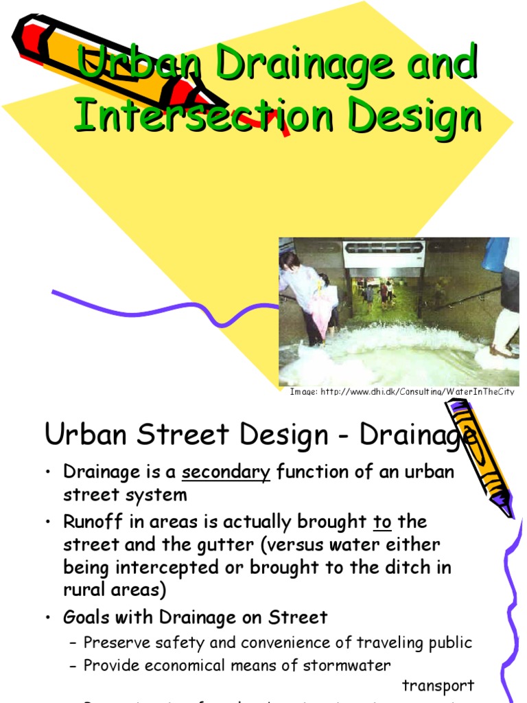 Urban Drainage and Intersection Design | PDF