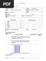 Meeting Minutes Template (MOM) | PDF | Business