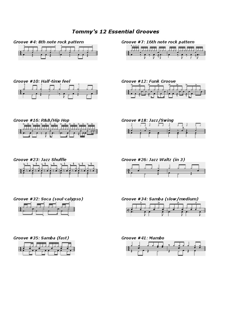 Drummers' Essential Groove Guide | PDF | Foreign Language Studies | Art
