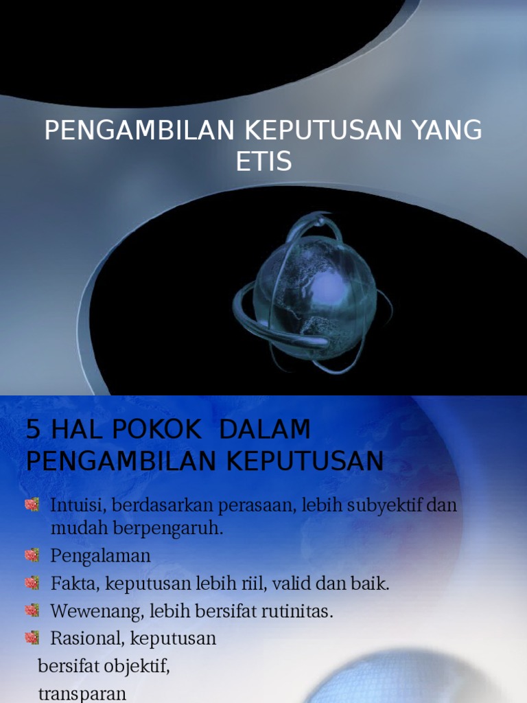 Pengambilan Keputusan Yang Etis | PDF