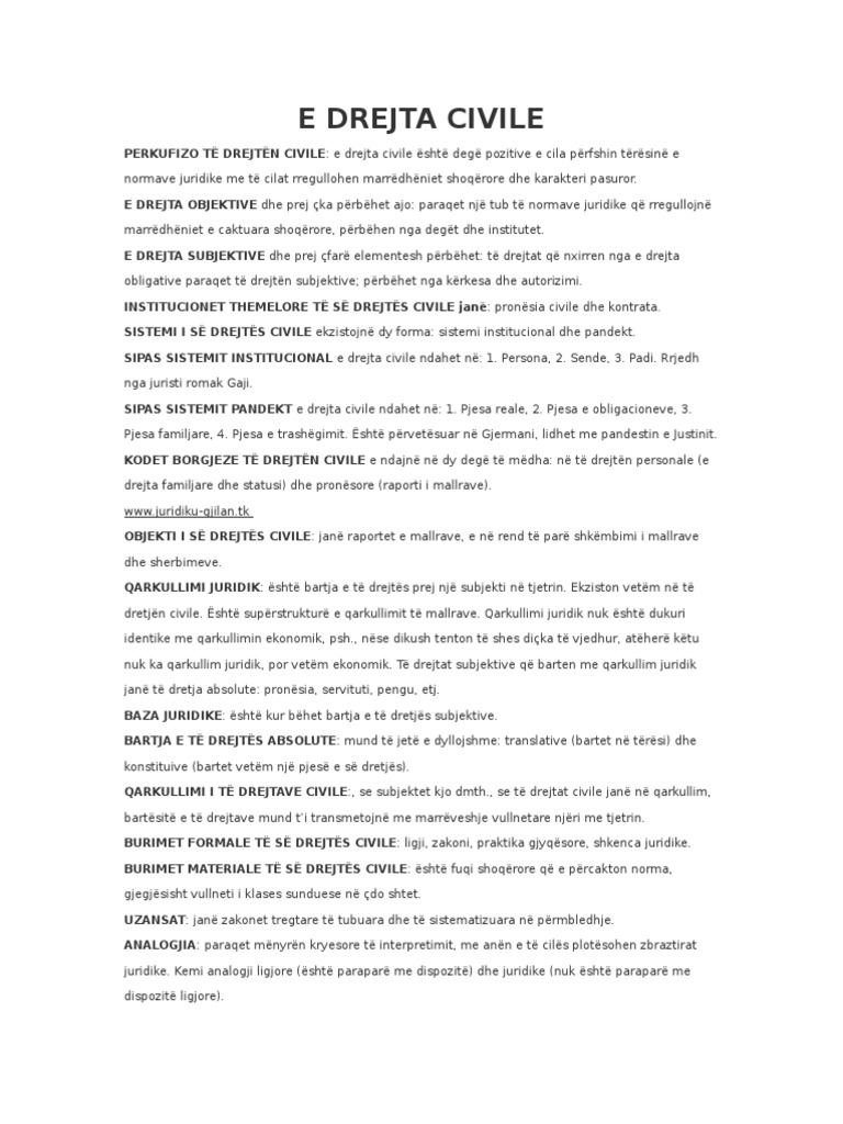 E drejta civile