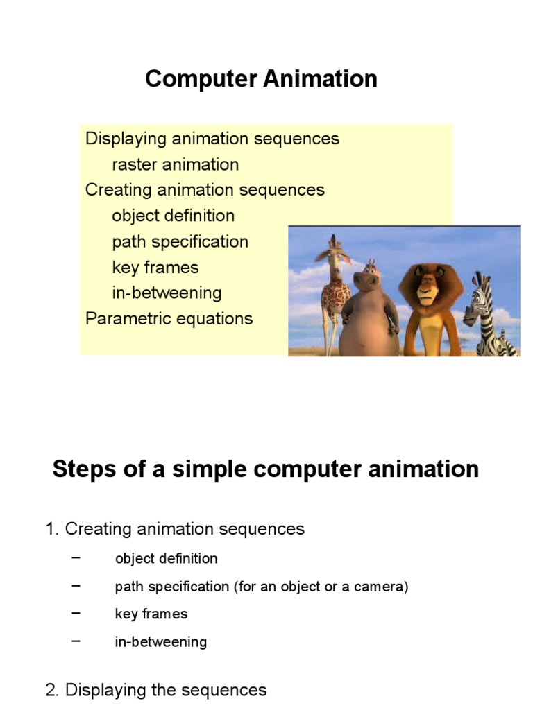 Animation | PDF | Computer Animation | 3 D Computer Graphics