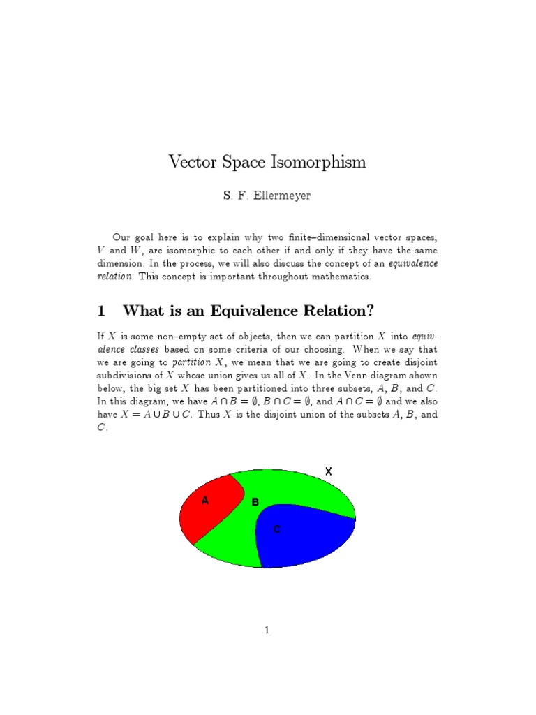 Isomorphic Vector Spaces | PDF | Vector Space | Integer