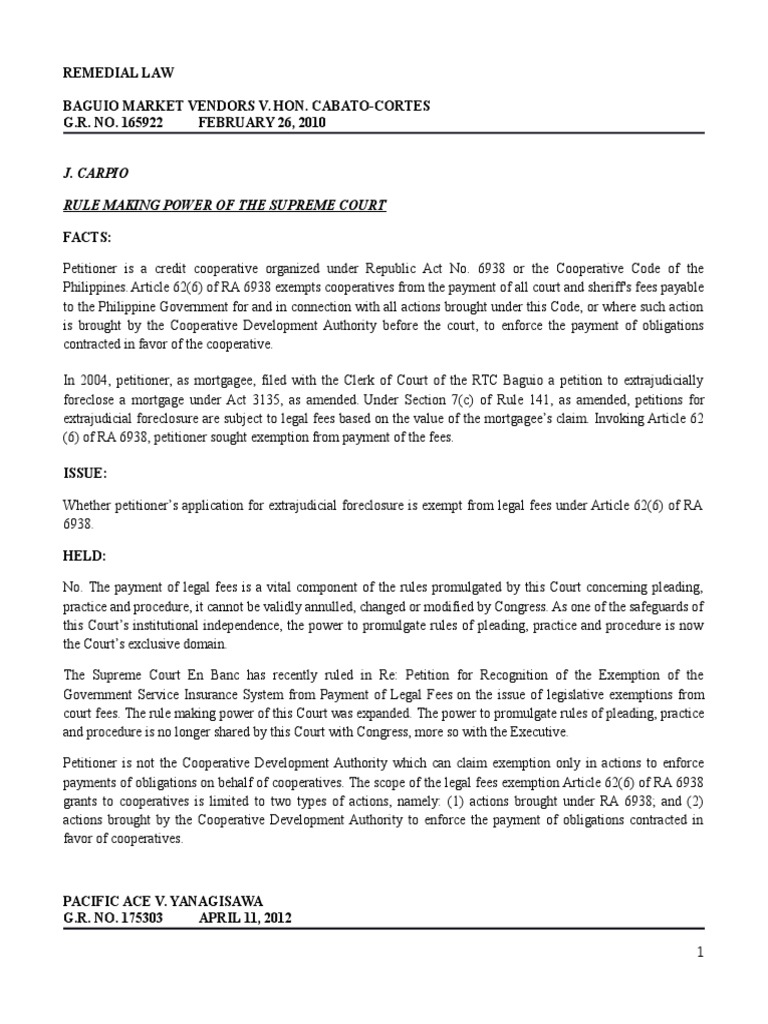 Recent Jurisprudence For Remedial Law | PDF | Surety Bond | Lawsuit