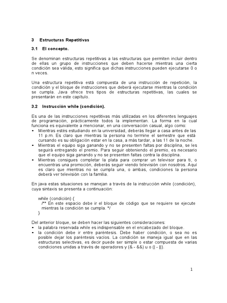 Ejercicios Estructura Repetitiva 1 | PDF | Java (lenguaje de programación) | Variable (informática)