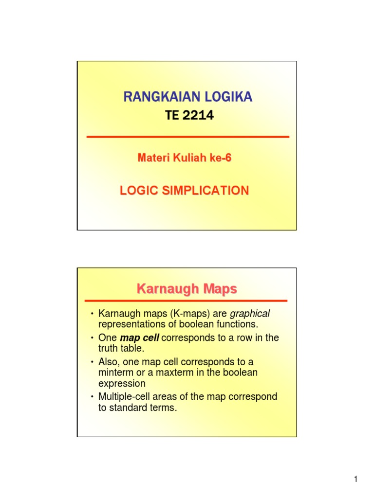 Rangkaian Logika: Karnaugh Maps | PDF | Numbers | Areas Of Computer Science
