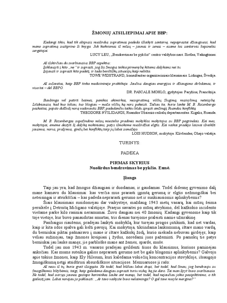 Bendraukime Be Pykčio | PDF