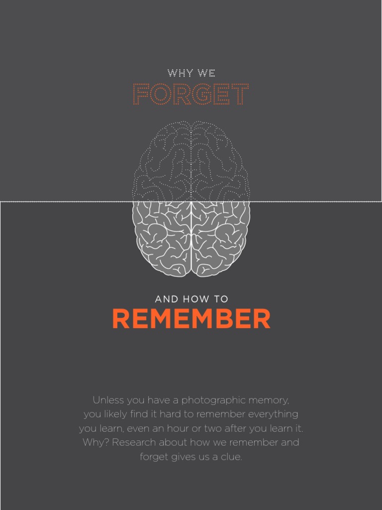 Why We Forget and How To Remember | Download Free PDF | Memory | Mental ...