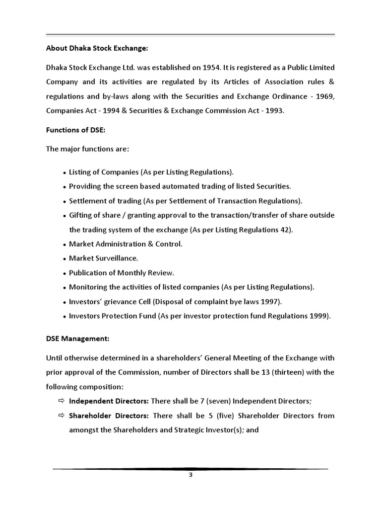 DSE Assignment Summary | Initial Public Offering | Stocks