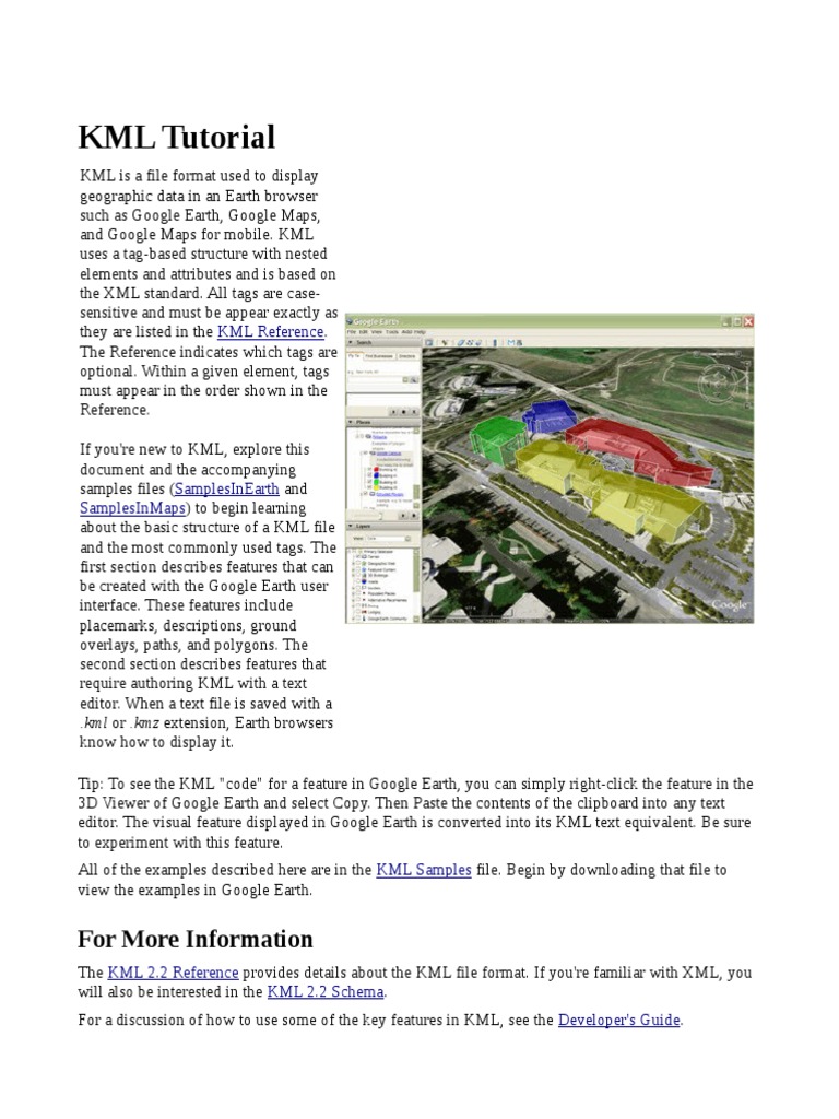 KML Tutorial | PDF | Html Element | Hyperlink