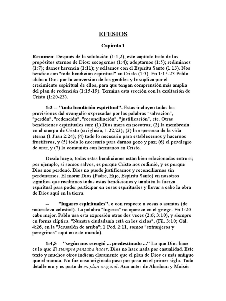 Efesios 1 | PDF | espíritu Santo | Cristo (título)