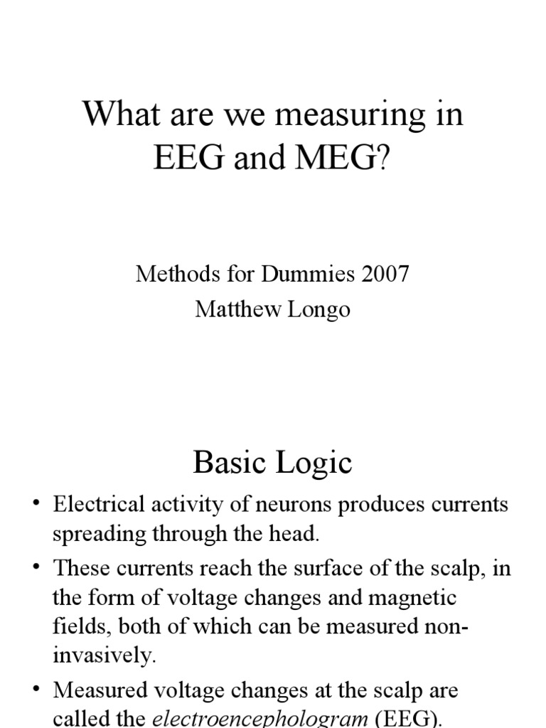 What Are We Measuring in EEG and MEG | PDF | Magnetoencephalography ...