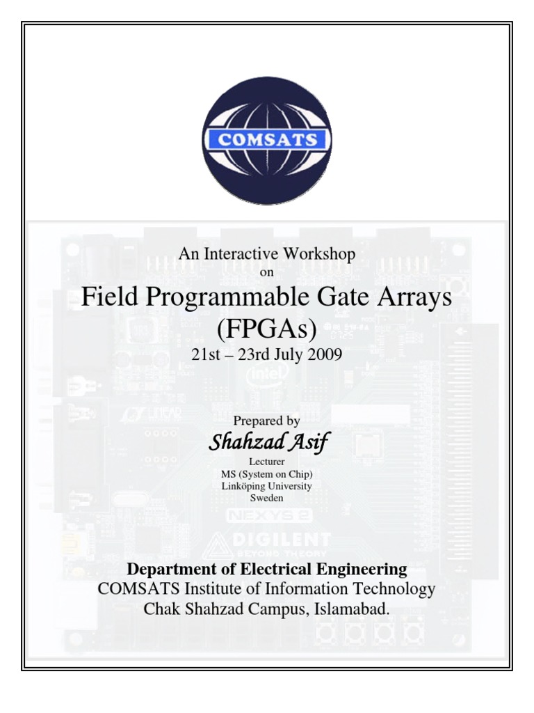 Fpga Workshop User Manual Ver2 Pdf Field Programmable Gate Array Hardware Description Language