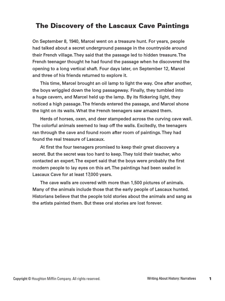 Painting Lascaux | PDF | Narration | Cave