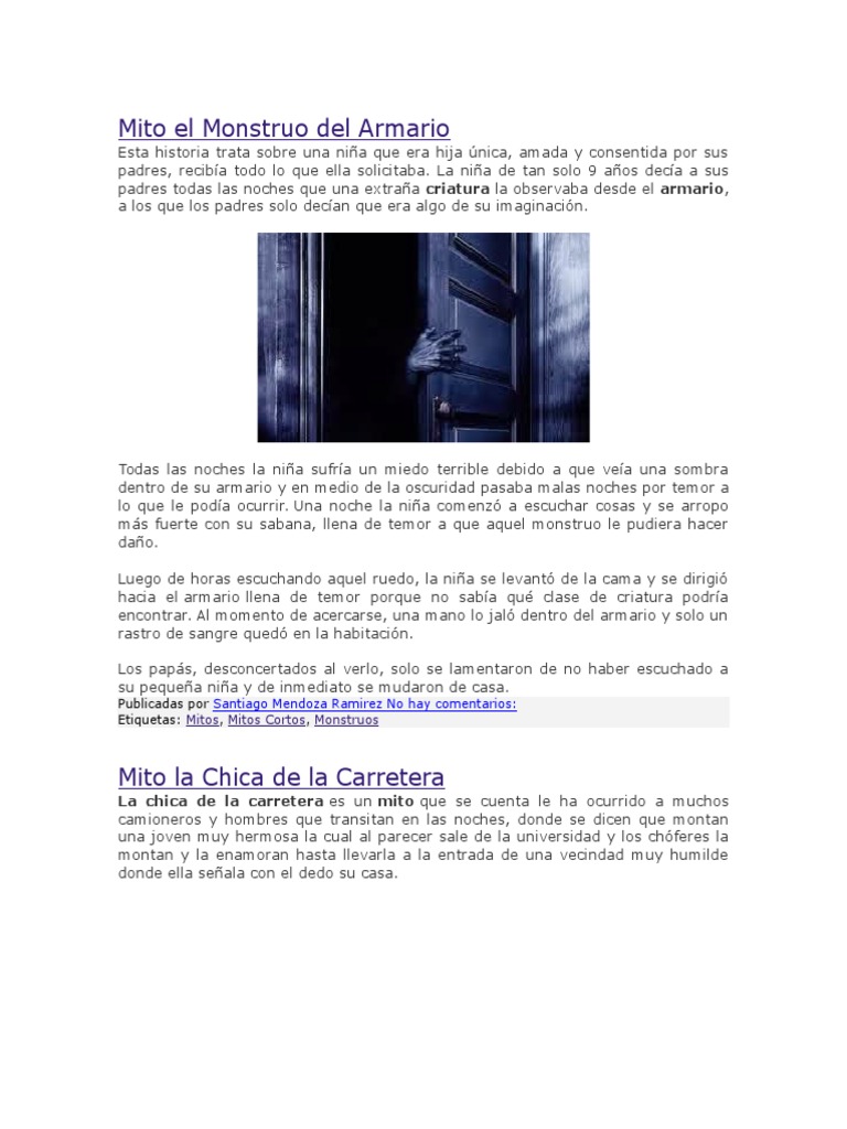 Mito El Monstruo Del Armario | PDF | Ocio