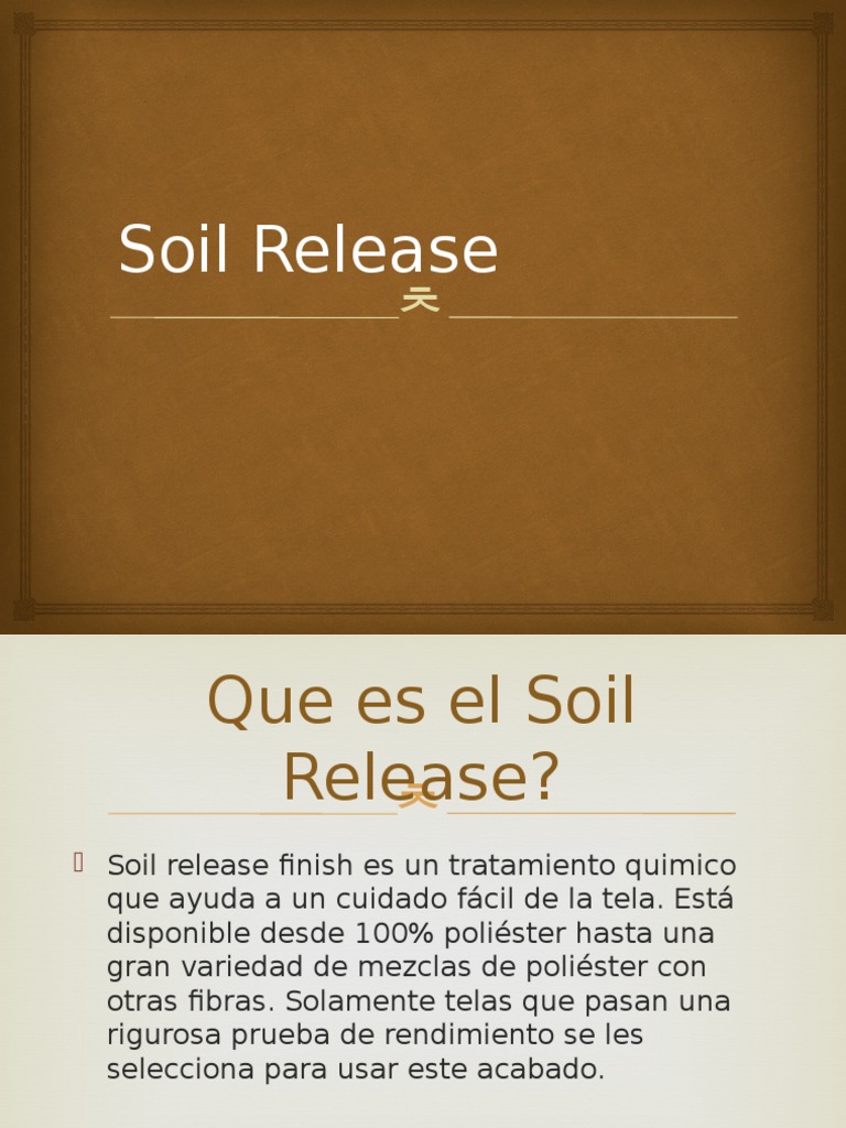 Soil Release Acabados | PDF