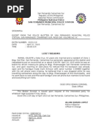 Report on Robbery Incident
