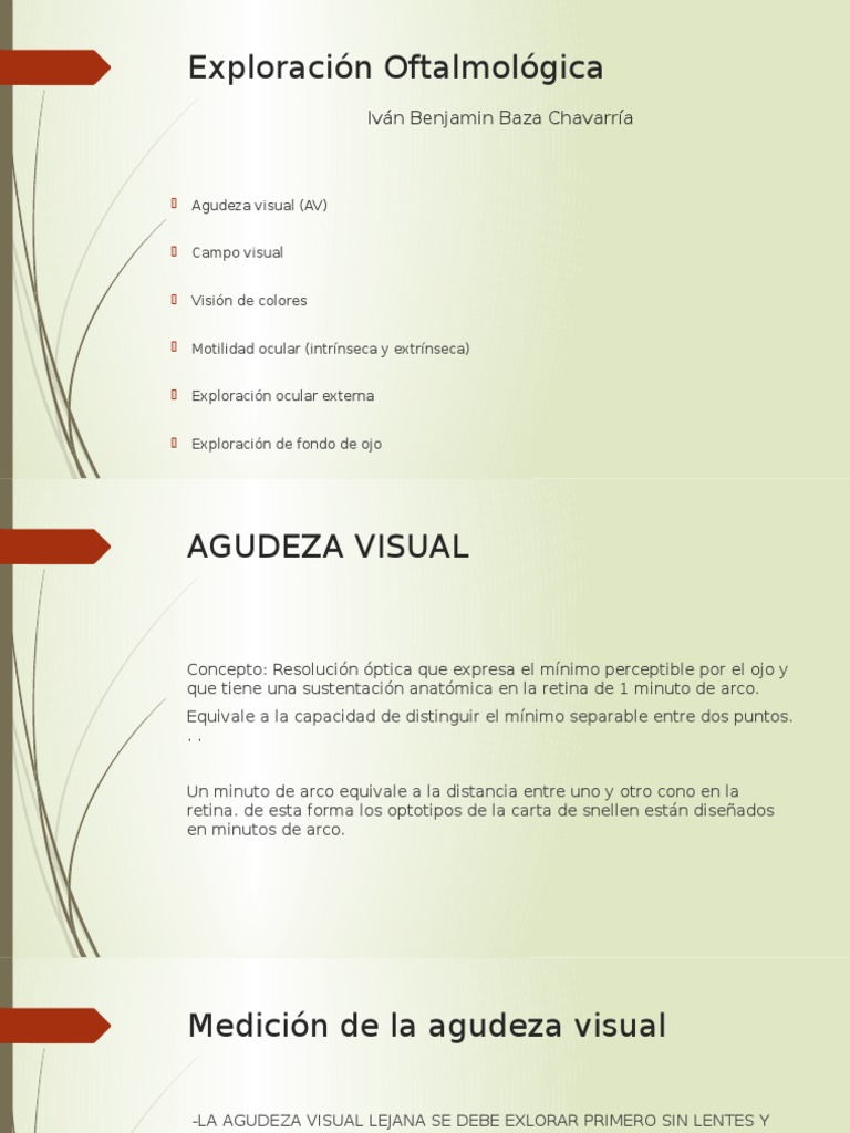 Exploración Oftalmológica Benja | PDF | Ojo humano | Ojo