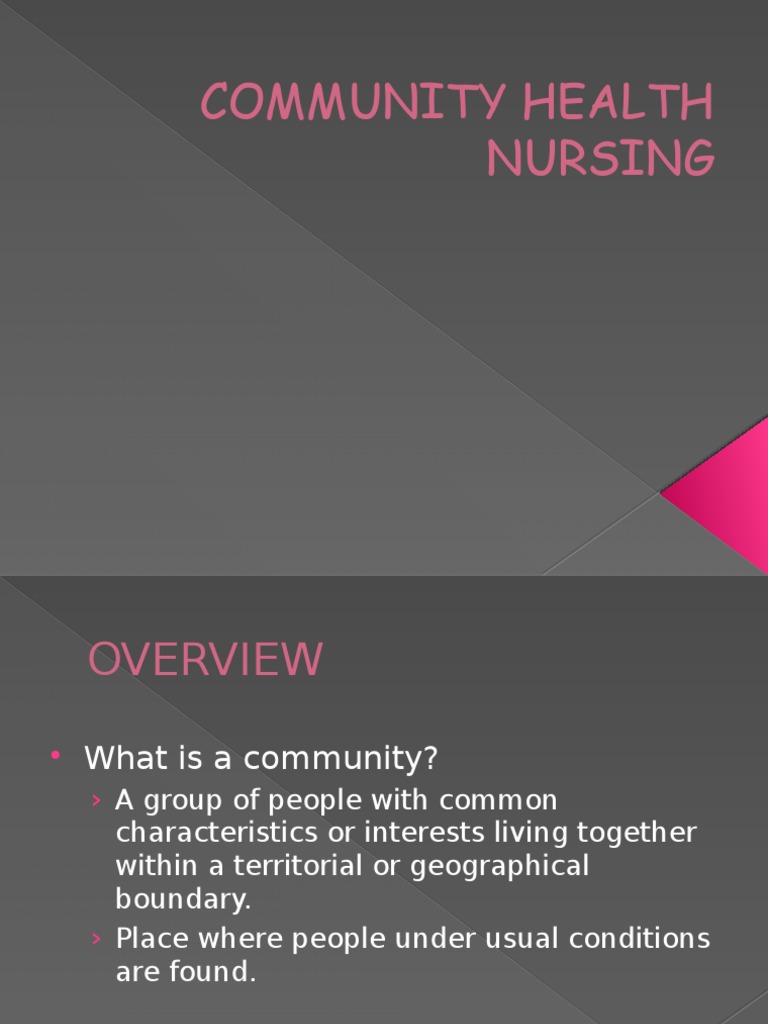 Community Health Nursing | PDF | Nursing | Public Health