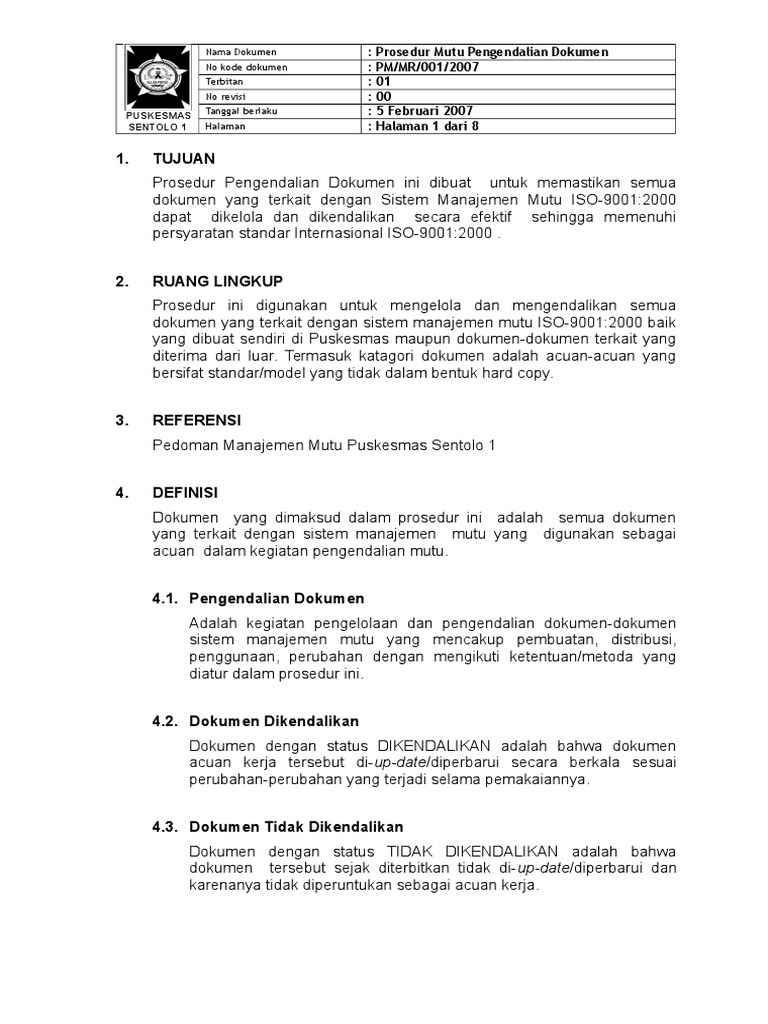 Contoh Dokumen Internal Contoh Prosedur Pengendalian - vrogue.co Contoh Dokumen Internal Contoh Prosedur Pengendalian - vrogue.co