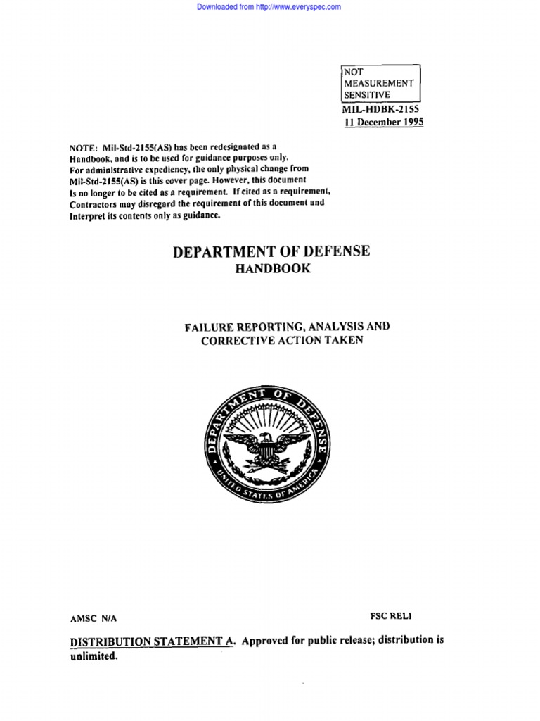 Mil-Hdbk-2155 - Failure Reporting Analysis | PDF | Reliability ...