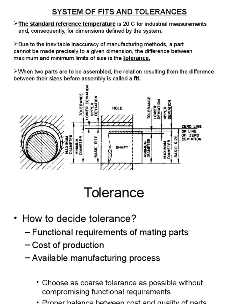 Fits&Tolerances ppt | Engineering Tolerance | Analysis