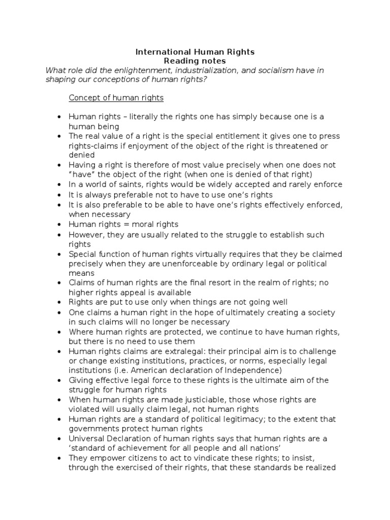 The Concept of Human Rights | PDF | Natural And Legal Rights | Human Rights