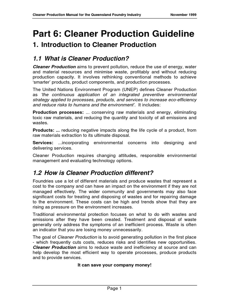 Cleaner Production | Download Free PDF | Waste Management | Waste