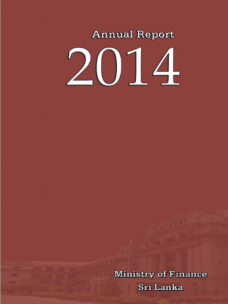 Sri Lanka Finance Ministry Annual Report 2014 | Government Budget ...