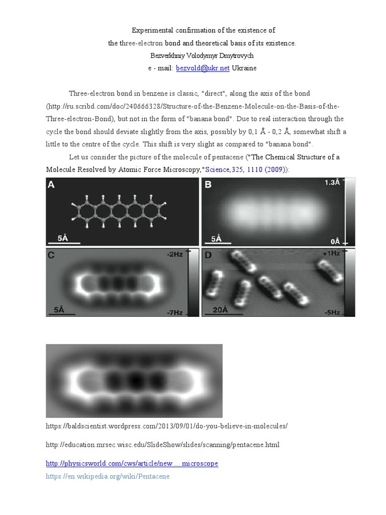 Experimental Confirmation of The Existence of The Three-Electron Bond ... Experimental Confirmation of The Existence of The Three-Electron Bond ...