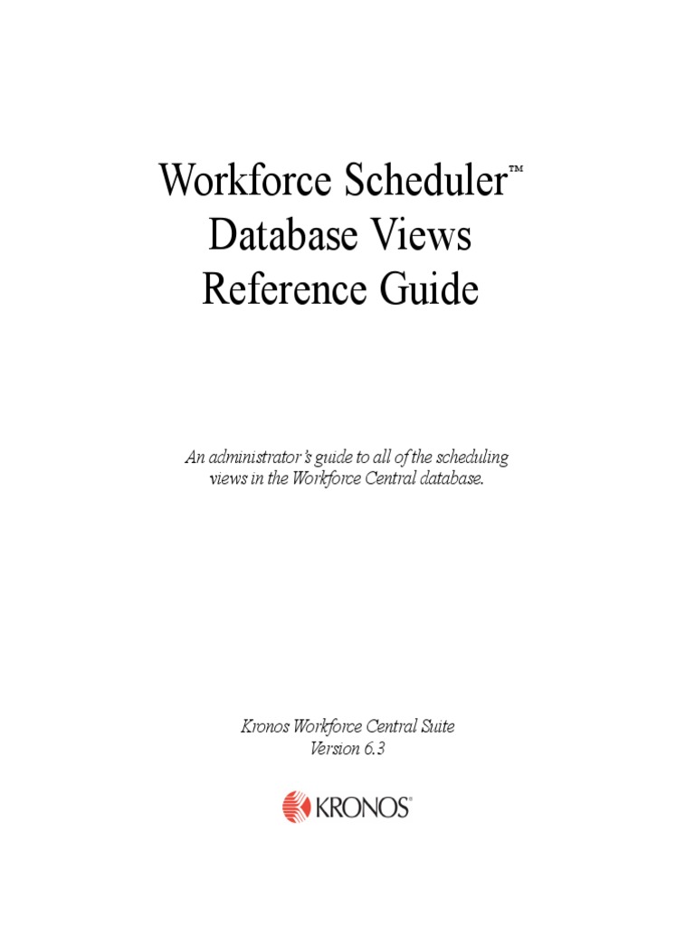 Scheduling-Database Views Reference | PDF | Sql | Table (Database)
