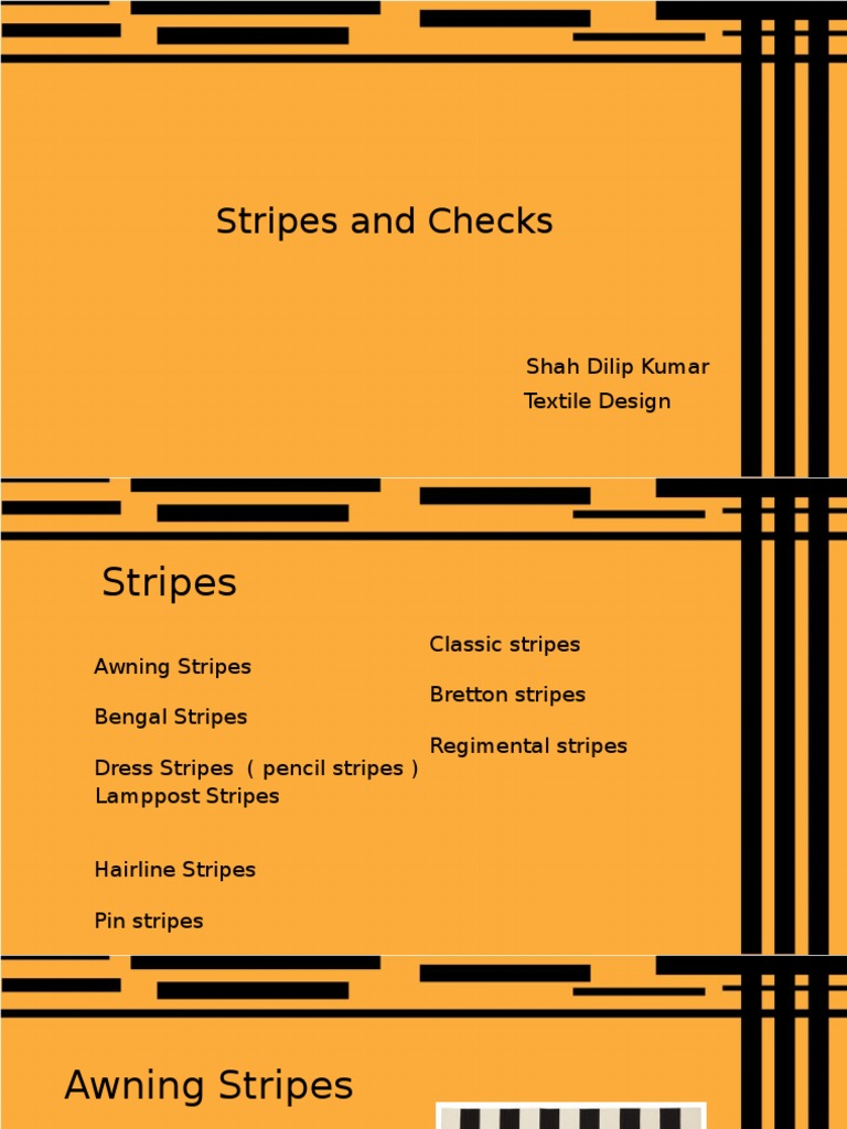 Stripes Ans Checks | PDF | Weaving | Clothing Industry