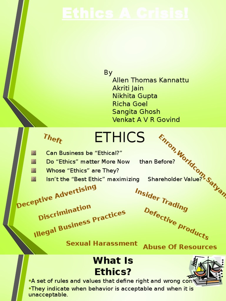Ethics- Group Dynamics | Behavior | Value (Ethics)